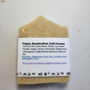 purple farm natural | Bath & Body | Lemongrass Natural Vegan Cold Process Body Soap Bar | Poshmark